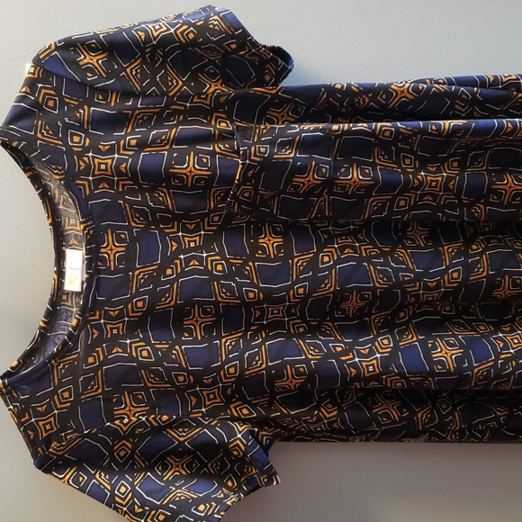 LuLaRoe | Dresses | Lularoe Dress Carly Navy Gold | Poshmark